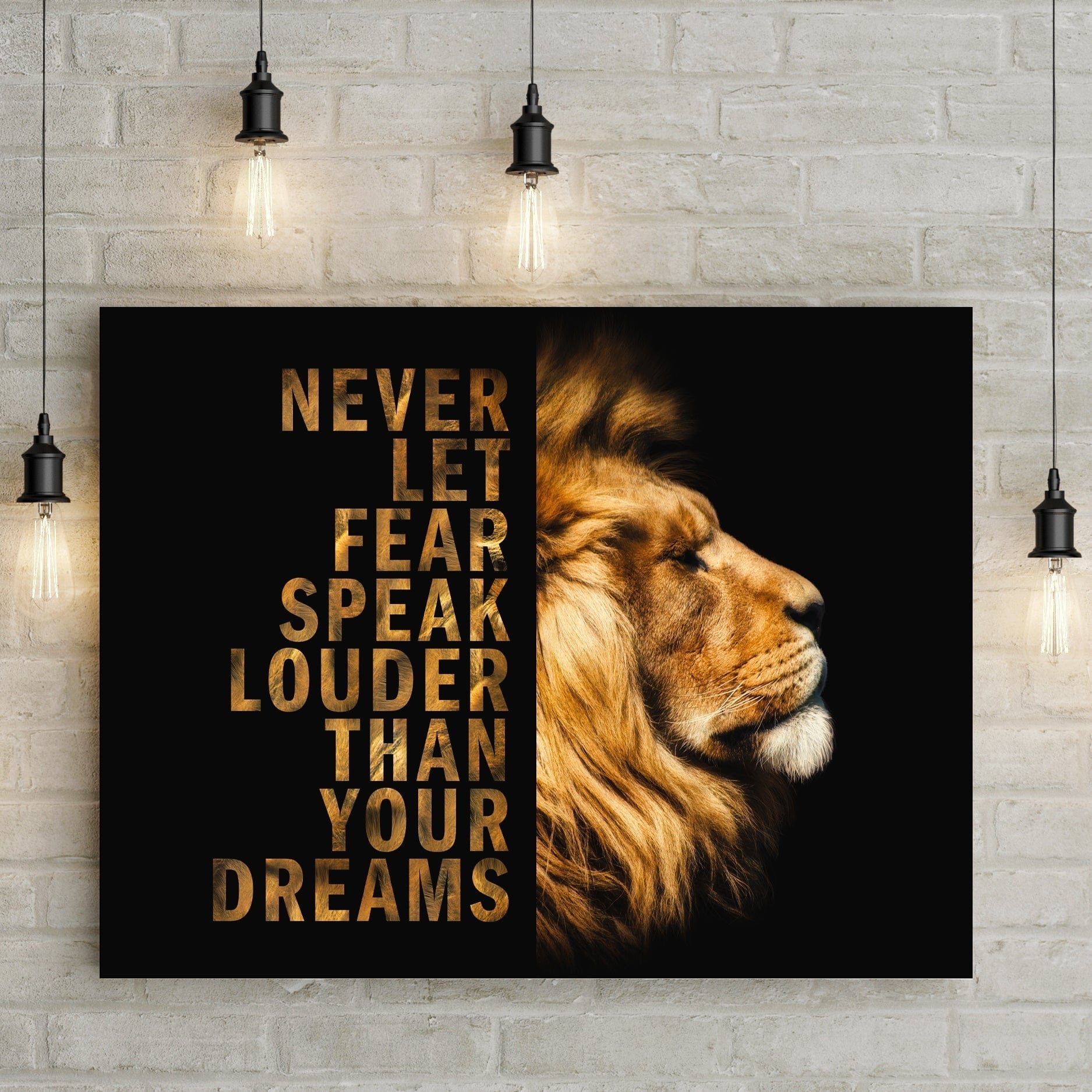 Lion Motivational Canvas Wall Art - Chris Fabregas Fine Art Photography