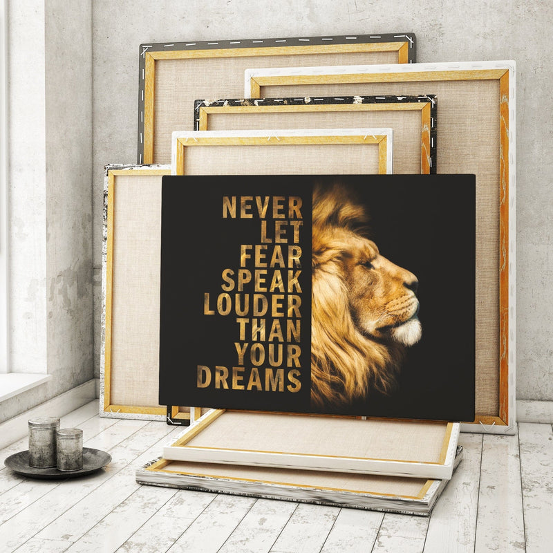 Lion Motivational Canvas Wall Art - Chris Fabregas Fine Art Photography