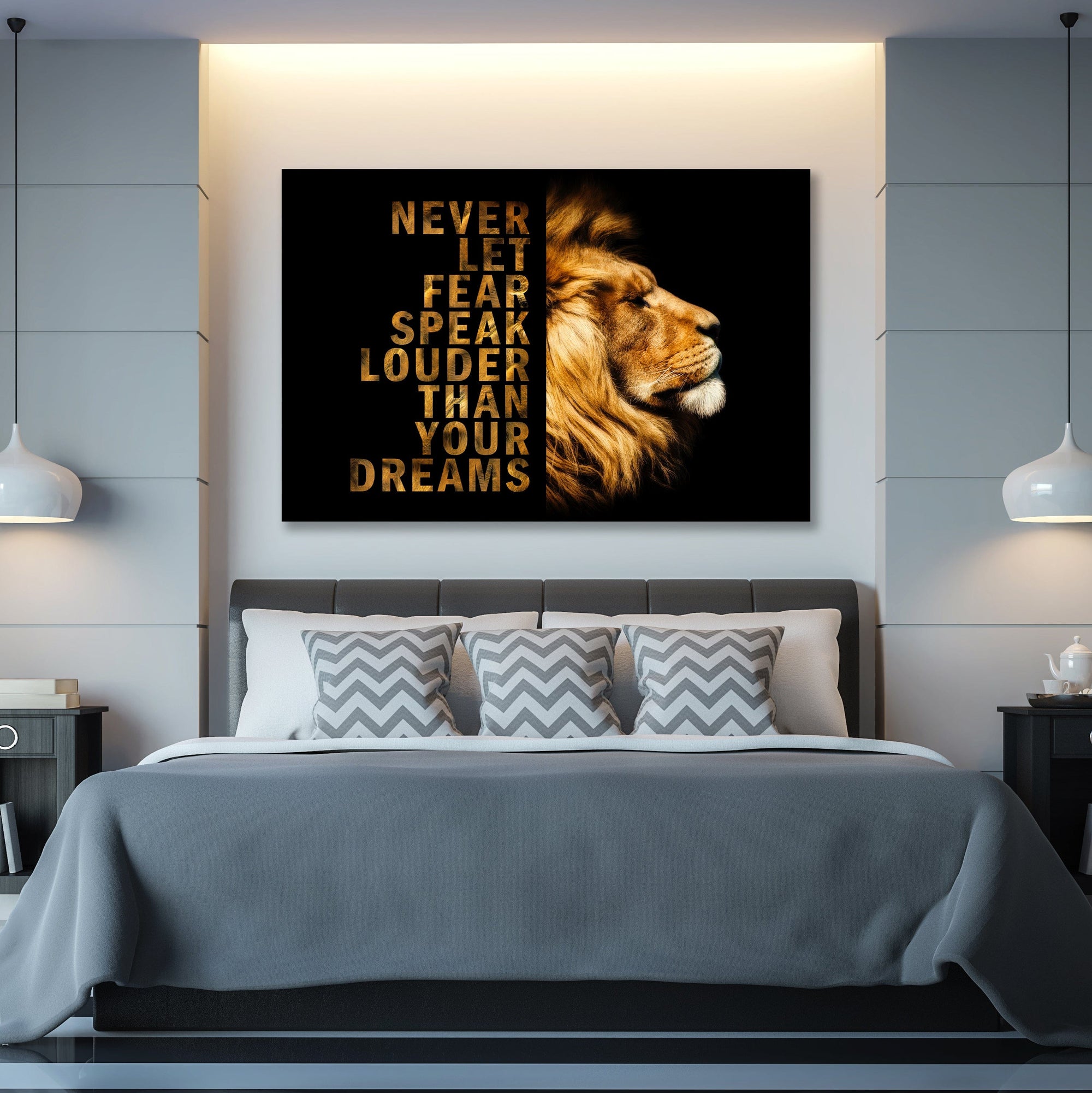 Lion Motivational Canvas Wall Art - Chris Fabregas Fine Art Photography