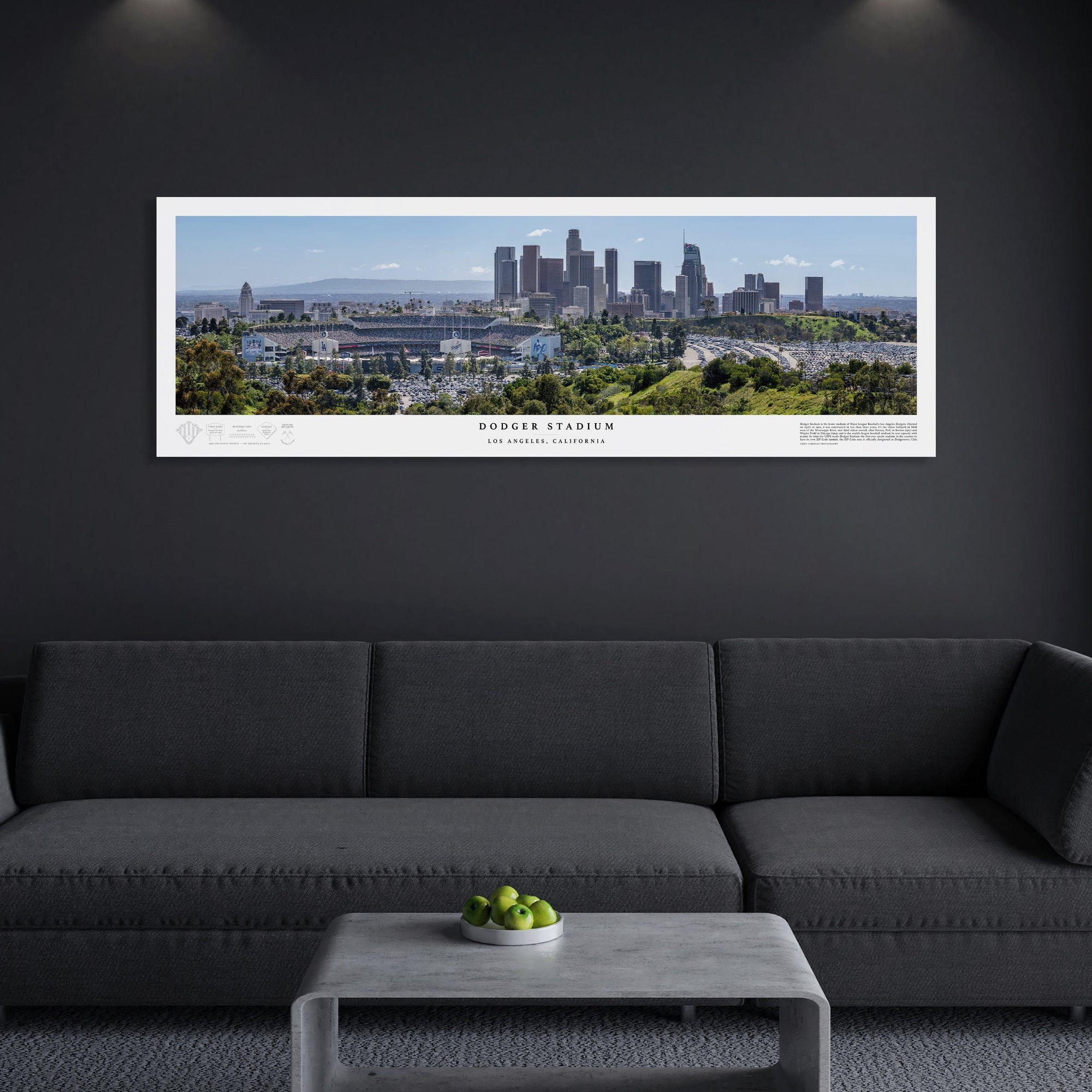 Dodger Stadium Panoramic Poster MLB Wall Art Chris Fabregas - Chris ...